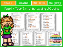 Year 1 / Year 2 maths: adding UK coins - money | Teaching Resources