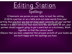 Editing Stations | Teaching Resources
