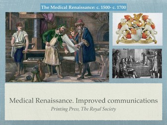 GCSE History of Medicine. Renaissance 1500-1700 | Teaching Resources