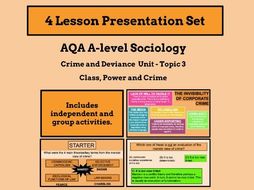 Class, power and crime - AQA A-level Sociology - Crime and Deviance ...