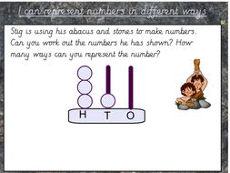 Year 3 Representing Numbers Stone Age Place Value | Teaching Resources