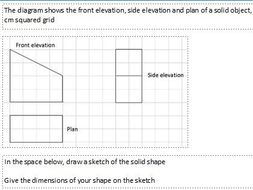 Plans and Elevations - sketch the shape from the elevations | Teaching ...