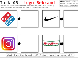 Art/Graphic Design Worksheets X3 - Logos SELF-DIRECTED | Teaching Resources