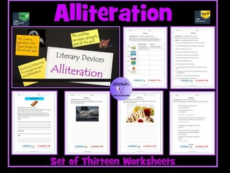 Similes, Metaphors, Personification, Alliteration : 45 Worksheets ...