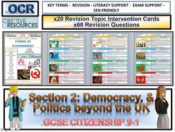 GCSE Citizenship Politics Beyond the UK Revision Topic Cards OCR ...