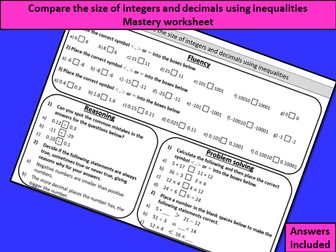 Place value of integers and decimals - mastery worksheets | Teaching ...