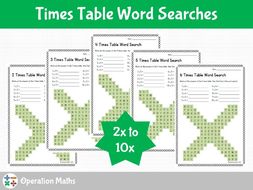 Times Table Word Searches | Teaching Resources