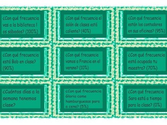 Frequency Adverbs Spanish 4 Worksheet-2 Game-1 Exam Bundle | Teaching ...