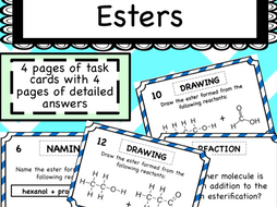 Esters Organic Chemistry | Teaching Resources