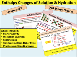 Enthalpy Change of Hydration & Solution | Teaching Resources