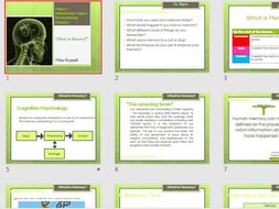 AQA A Level Psychology Memory Powerpoints | Teaching Resources
