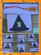 Halloween Phonics: Phase 2 Witch's Hat Match | Teaching Resources