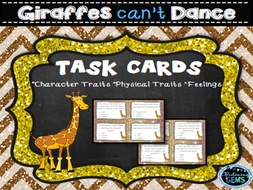 Giraffes Can't Dance Task Cards - Multiple Choice | Teaching Resources