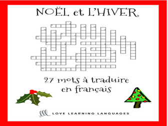Noël et le Vocabulaire d'Hiver BUNDLE - French Christmas and Winter ...