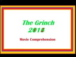 Movie The Grinch 2018 comprehension worksheet and key by tacss ...
