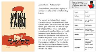 Symbolism and Figurative Language in Animal Farm by George Orwell KS3/4 ...