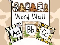Safari Word Wall Labels | Teaching Resources