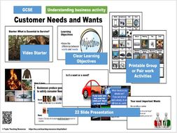 Customer Needs and Wants - GCSE / iGCSE Business - Full Lesson ...