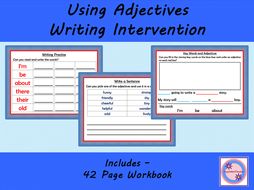 Using Adjectives - Writing Intervention | Teaching Resources