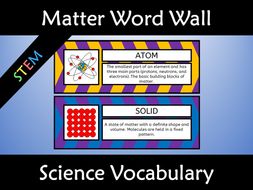 Matter Science Word Wall Poster and Anchor Charts | Teaching Resources