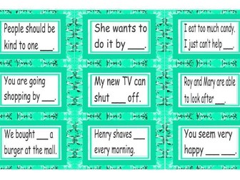 Reflexive and Reciprocal Pronouns 6 English Legal Text Game Bundle ...