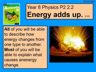 Year 8 Physics P2-2 Energy Scheme of work | Teaching Resources