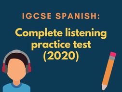 Edexcel IGCSE Spanish listening practice test (new spec.) | Teaching ...