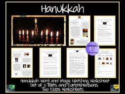 Hanukkah Texts and Worksheets by Krazikas | Teaching Resources