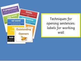 Sentence Openers Display Bundle | Teaching Resources