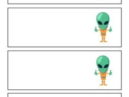 Alien Word Template | Teaching Resources