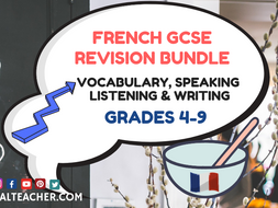 French GCSE Resources Bundle - 19 Speaking Listening Vocab Writing ...