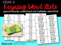 Word List for Year 3 | Teaching Resources