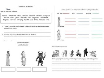 Theseus and the MInotaur BUNDLE of 5 resources | Teaching Resources