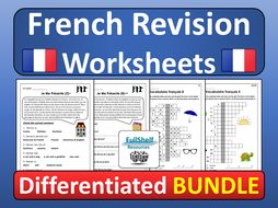 French Revision Worksheets Home Learning | Teaching Resources