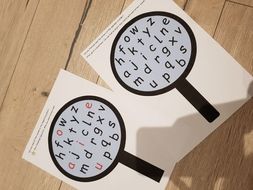 Alphabet magnifying glass activity | Teaching Resources