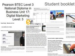 BTEC Level 3 National Diploma in Business Unit 17: Digital Marketing Level: 3 student booklet ...