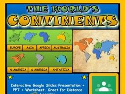 The World's Continents: Google Slides Distance Learning + PPT ...
