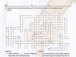 Childhood Activities Interactive Crossword Puzzle for Google Apps ...