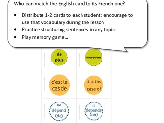 Learning French connectives doesn't have to be boring! | Teaching Resources