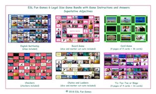 Superlative Adjectives 6 English Legal Photo Game Bundle | Teaching ...