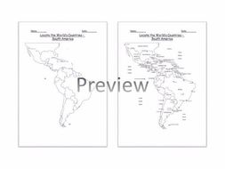 Geography: Locate the World’s Countries using maps to focus on South ...