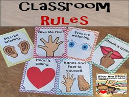 Classroom Rule Posters (Chevron) Give Me Five! | Teaching Resources