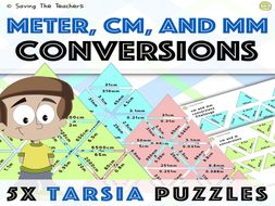Measurement Conversion Tarsia Puzzles: MM, CM, and Meters | Teaching ...