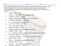 Camping Things and Activities Spelling Challenge Spanish Worksheet ...