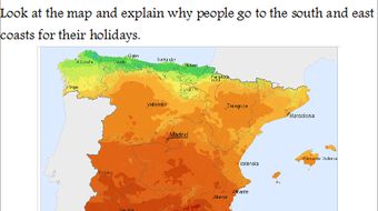 Geography of Spain Lesson (powerpoint and worksheet) | Teaching Resources