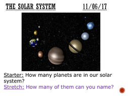 The solar system - complete lesson (KS3) | Teaching Resources