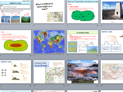 OS map skills - height on a map (spot heights, layer shading, contours ...