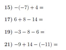 Adding and subtracting positive and negative numbers worksheet (with ...