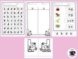 B and D Letter Reversals Pack | Teaching Resources