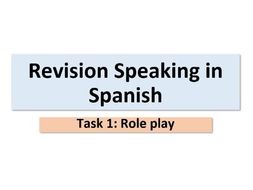 GCSE Spanish-Speaking revision- role play | Teaching Resources